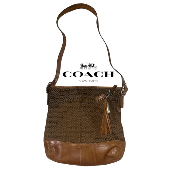 Coach | Bags | Coach Signature Convertible Shoulder Crossbody Bag F416 ...
